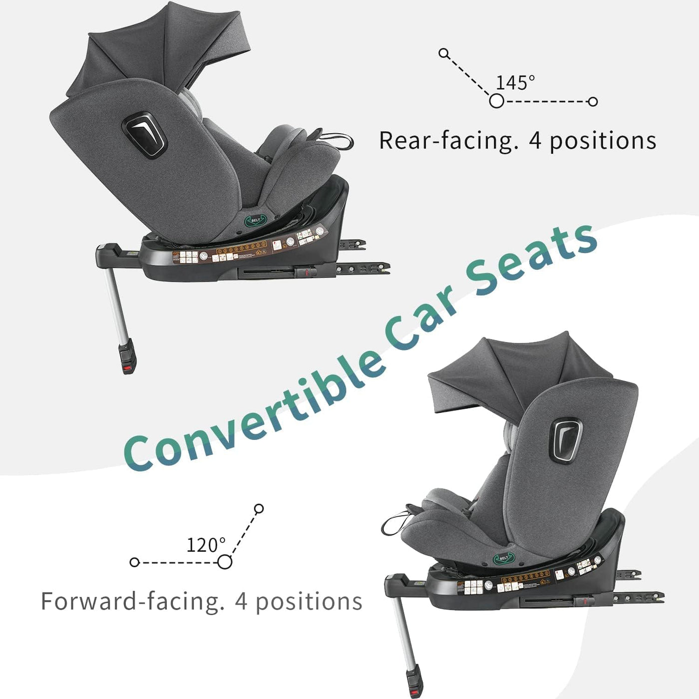 Ranger Baby Car Seat Black 360 Swivel Isofix I-Size 40-150cm Group 0+1